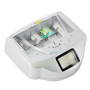 Alkaline Battery Charger|NiCd Discharger|NiCd Charger|NiMh Charger|Universal Battery Charger|Universal Fast Charger for Size AA, AAA, C, D, 9V Batteries Tinyfish PPU9600(No Cells Included)