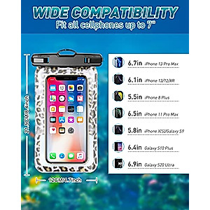 Universal Waterproof Phone Pouch, Floating Waterproof Phone Case for iPhone 14 13 12 11 Pro Max XS Plus Samsung Galaxy-7", IPX8 Cell Phone Dry Bag -4 Pack