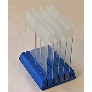 Rubidia Microscope Slides Stand, Drying Rack for Standard Slide, Lab Rest, Holder, Bench Display (2 Slides, Pack of 5)