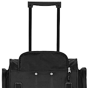 Travelers Club Xpedition 30 Inch Multi-Pocket Upright Rolling Duffel Bag, Black, 30" Suitcase