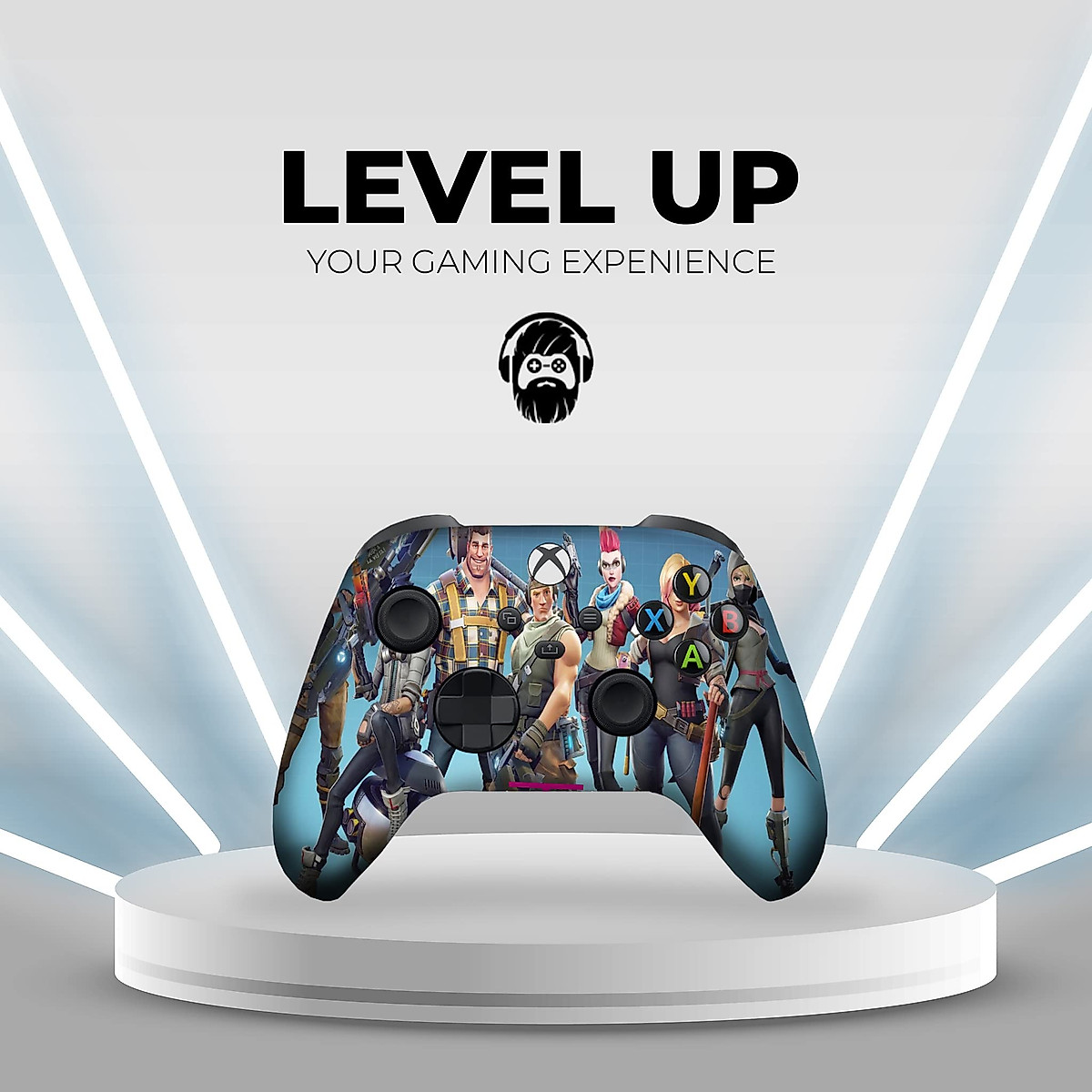 DreamController Fortnight Blue Custom X-box Controller Wireless compatible with X-box One/X-box Series X/S Proudly Customized in USA with Permanent HYDRO-DIP Printing (NOT JUST A SKIN)