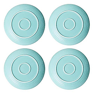 Pfaltzgraff Venice 16-Piece Stoneware Dinnerware Set, Service for 4, Aqua/White -