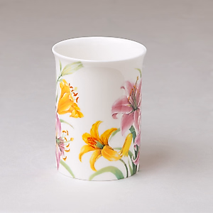 Grace Teaware Bone China Coffee Tea Mugs 9-Ounce, Assorted Set of 4 (Spring Floral)