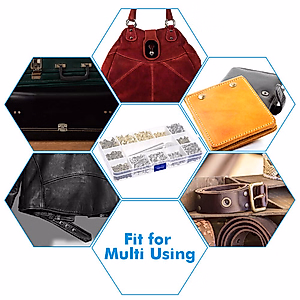 Paxcoo 480 Sets 3 Sizes Leather Rivets Double Cap Rivet Tubular Metal Studs with 3 Pieces Setting Tool Kit for Leather Craft Repairs Decoration, 4 Colors