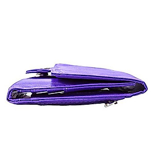 Big Skinny Women's Trixie Tri-Fold Slim Wallet, Holds Up to 30 Cards, Purple