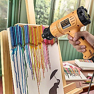 SEEKONE Heat Gun 1800W 122℉~1202℉（50℃- 650℃） Fast Heating Heavy Duty Hot Air Gun Kit Variable Temperature Control Overload Protection with 4 Nozzles for Crafts, Shrinking PVC, Stripping Paint(5.2FT)