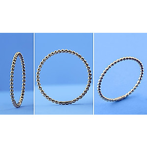 Dazzlingrock Collection 1.4mm Beaded Style Minimalist Ball Chain Design Wedding Band for Her in 10K Yellow Gold Size 7