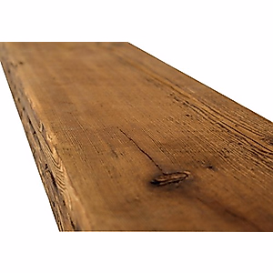 Modern Timber Craft Rustic Fireplace Mantel Floating Solid Wood Shelf - Reclaimed Barn Wooden Beam Wall Decor, Mounted Farmhouse Shelving, (Unfinished,72" W x 8" D x 2.75" H)