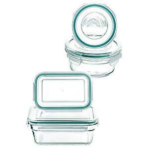 New Snaplock Lid: Tempered Glasslock Storage Containers 8pc (contains 4 container & 4 Lid) set~Microwave & Oven Safe