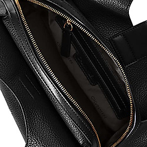 Calvin Klein Shelly Novelty Satchel, Black/Gold