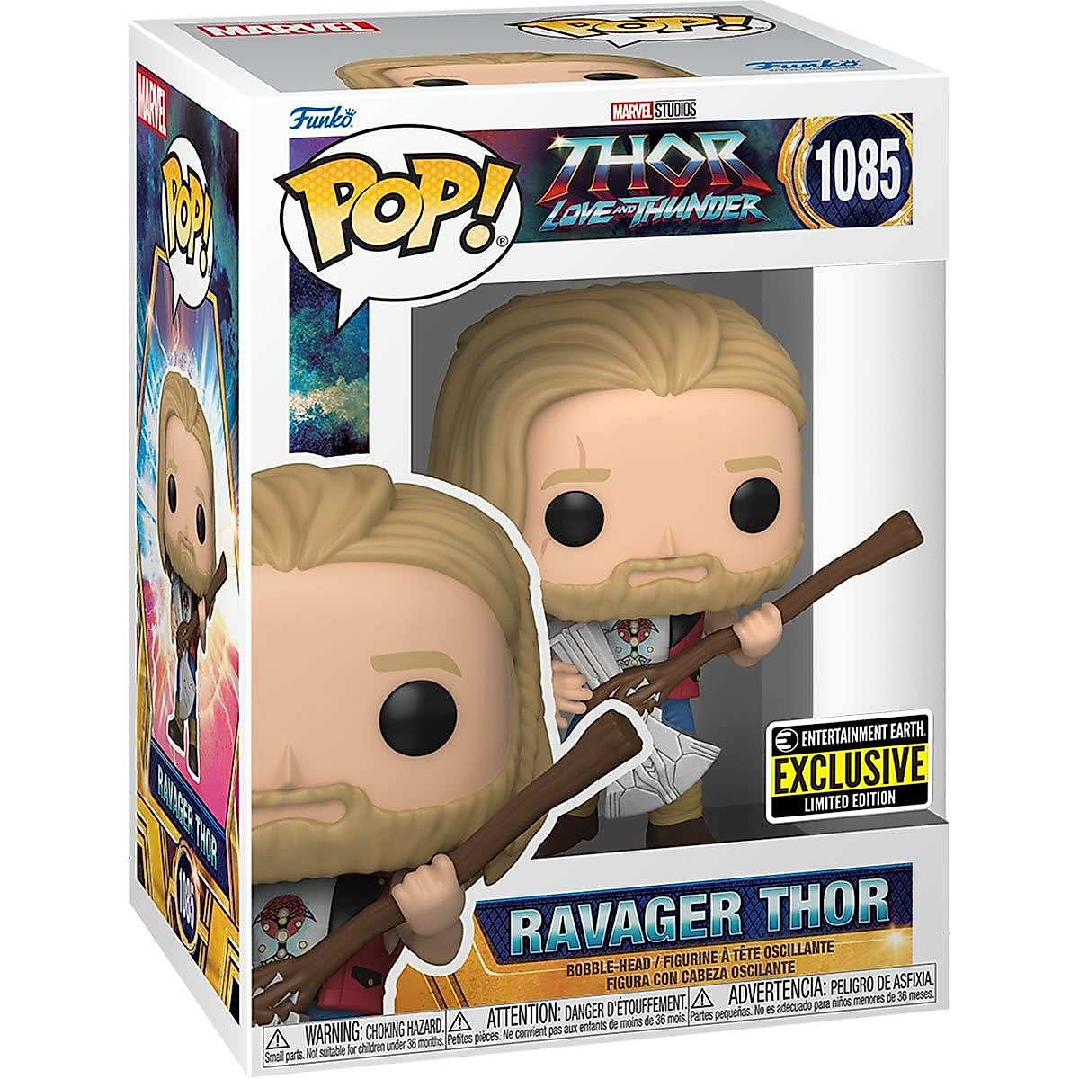 POP Thor: Love and Thunder - Ravager Thor Funko Vinyl Figure (Bundled with Compatible Box Protector Case), Multicolor, 3.75 inches