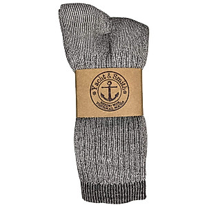 Yacht & Smith 4 Pairs Merino Wool Socks for Men & Women, Thermal, Warm Sock Hiking Winter, Bulk Pack
