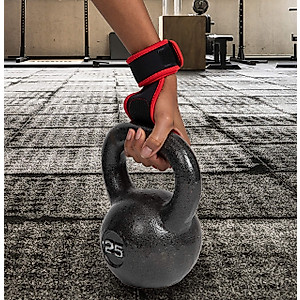 Mind Reader Pull-Up Glove Set, Secure Finger Holes, Textured Non-Slip Grip for Chin-Up Bars, Gymnastics, Circus Training, Aerial or Pole Fitness, Small, Red