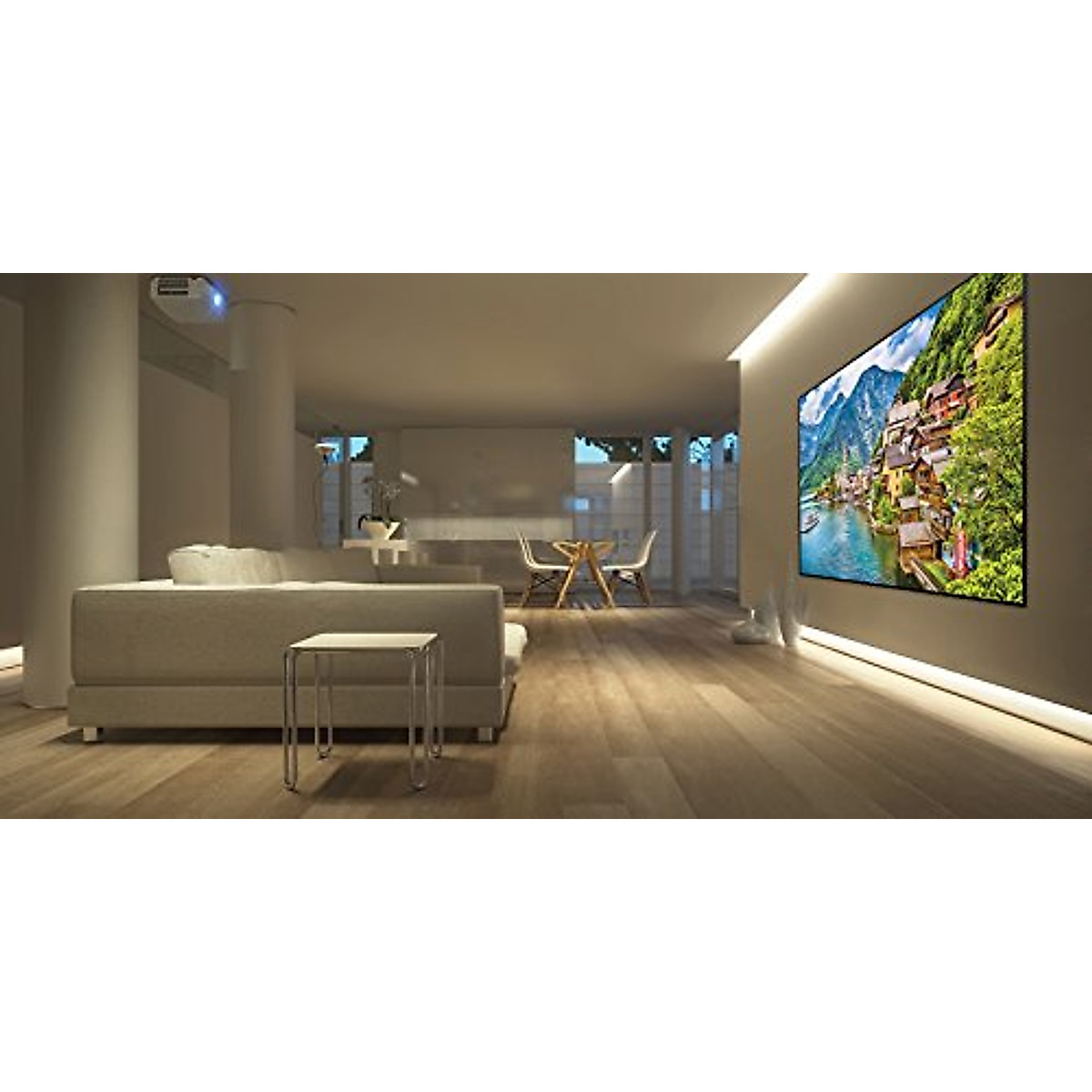 Optoma UHD60 True 4K UHD Projector, Bright 3000 Lumens, Entertainment and Movies, Rec.2020 with DCI-P3 for Wide Color Gamut, HDMI 2.0 and HDR10, WHITE