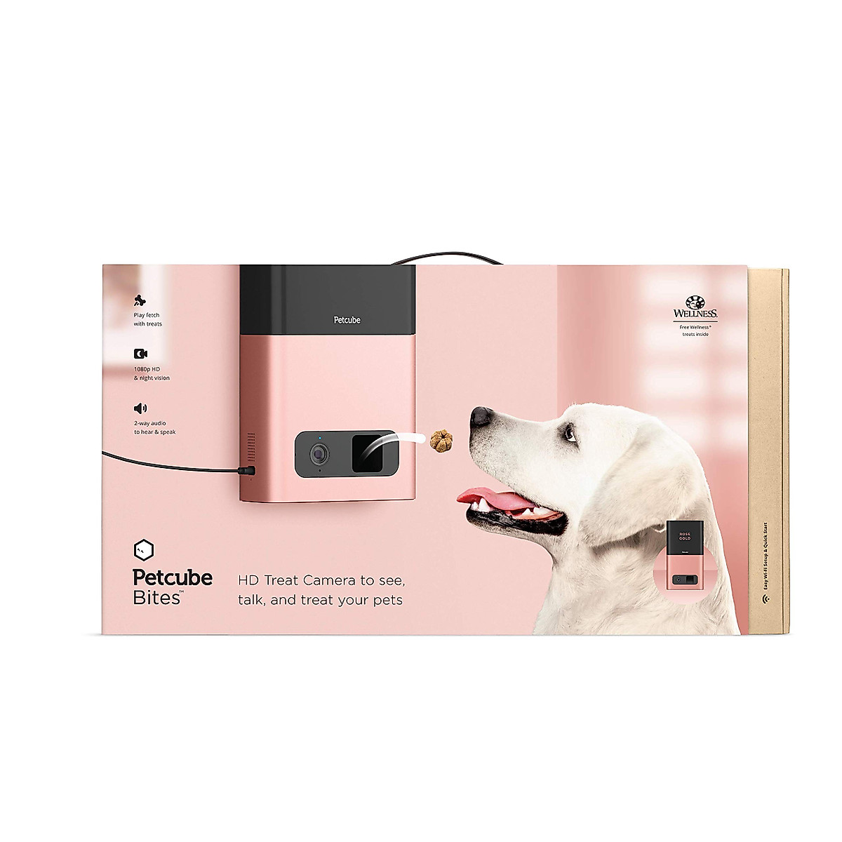 [2017 Item ] Petcube Bites Pet Camera with Treat Dispenser: HD 1080p Video Monitor, 2-Way Audio, Night Vision, Sound and Motion Alerts. For Dogs and Cats