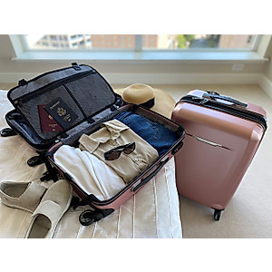 Samsonite Winfield 3 DLX Hardside Expandable Luggage with Spinners, Checked-Medium 25-Inch, Rose