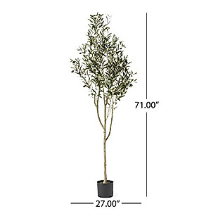 Christopher Knight Home 313747 Artificial Olive Tree, 6' x 2', Green