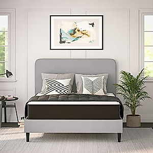 Flash Furniture Dream 10" Hybrid Spring and Foam Mattress in a Box, High Density Foam and Spring Hybrid Mattress for Pressure Relief, Queen