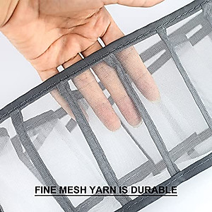 FGSAEOR Wardrobe Clothes Organizer (3 Pcs), Closet Underwear Organizer Drawer Divider Baskets For Folded Clothes, Clothing Storage Bins for Bedroom - Grey