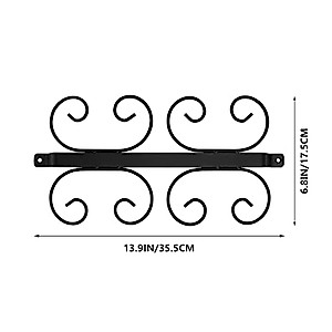 Alipis 3pcs Black Rack Down Storage Wine Iron Upside Glasses Slot Hanger Metal Hanging Gadget Racks Cup Home Restaurant Cabinet Holder Glass for Kitchen Goblet Drainage Draining