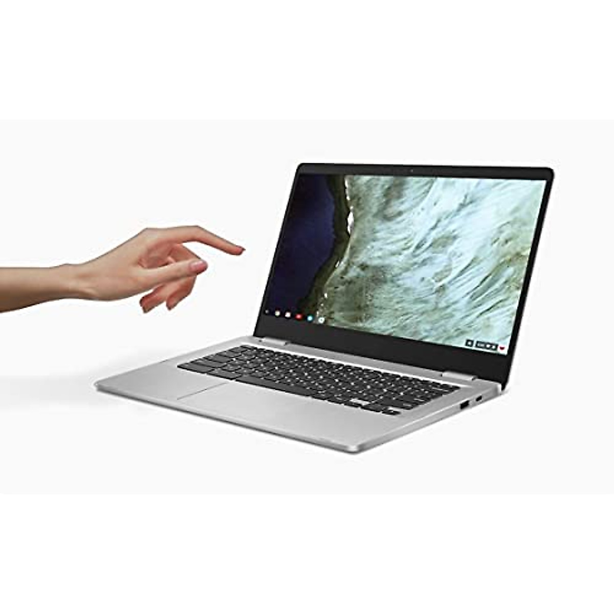 NewASUS Chromebook 14 Inch HD Laptop Computer PC for Business Student with 4GB RAM 64GB eMMC Intel Celeron N3350 WiFi Bluetooth Webcam Type-C Online Class Ready Chrome OS 1-Week AimCare Sup