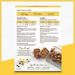 Simple Mills Almond Flour Baking Mix, Banana Muffin & Bread Mix - Gluten Free, Plant Based, Paleo Friendly, 9 Ounce (Pack of 1)
