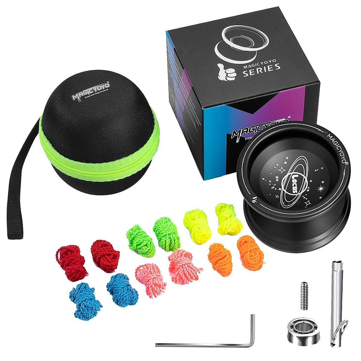 MAGICYOYO V6 Responsive Yoyo for Kids & Adults - Alloy Material, Durable Beginner Trick Yoyo, Extra Bearing Kit