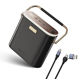 MOVE SPEED 80,000mAh Power Bank 130W Portable Power Station with Digital Display, Lighting, USB C 5-Port Support Solar Recharge for Outdoor Camping,Laptop,Emergency Backup(296Wh)