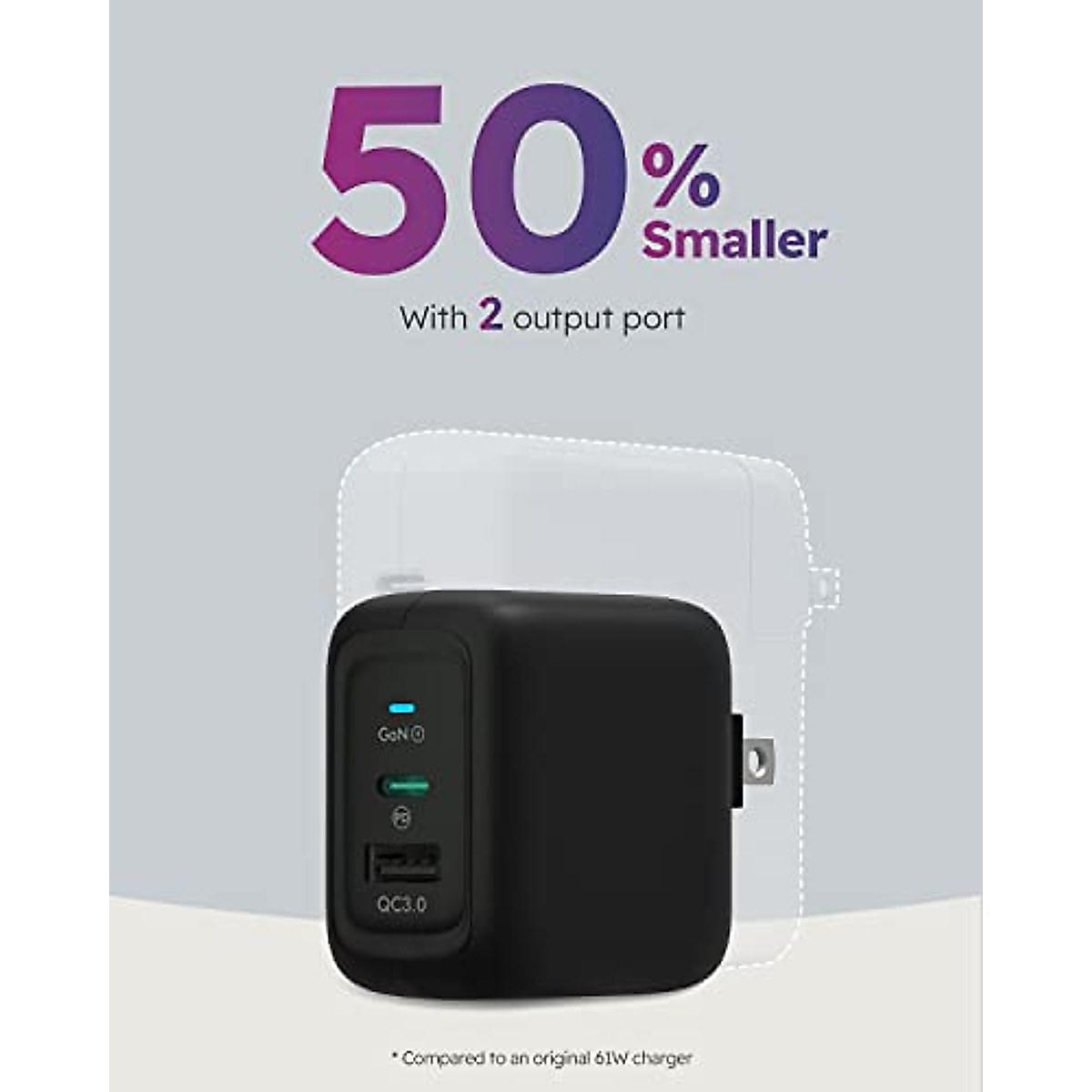 imuto 65W USB C Charger,Laptop Charger GaN PPS Fast Dual-Port USB C Adapter Compatible with MacBook Pro Air, iPad Pro, Steam Deck,Chromebook, GalaxyBook,Pixelbook, Surface and 65W/60W/45W/30W Devices