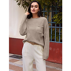 LILLUSORY 4 Piece Outfits For Women Fall Oversized Sweater Top And Pants Set