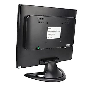 Akozon LED Color Monitor, 17 Inch LED Monitor with VGA HD Multimedia AV BNC USB DC Input Portable HD Color Display with Speaker Remote Control 100‑240V(US Plug)