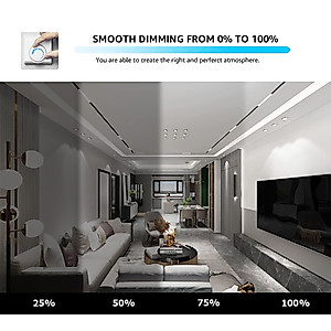 Dimmable E12 Candelabra Base led Edison Bulb, G16.5 Mini Globe Bulb 6W Daylight 5000K 60Watt Equivalent 600lm for Chandeliers,Ceiling Fan and Vanity, 5 Pack