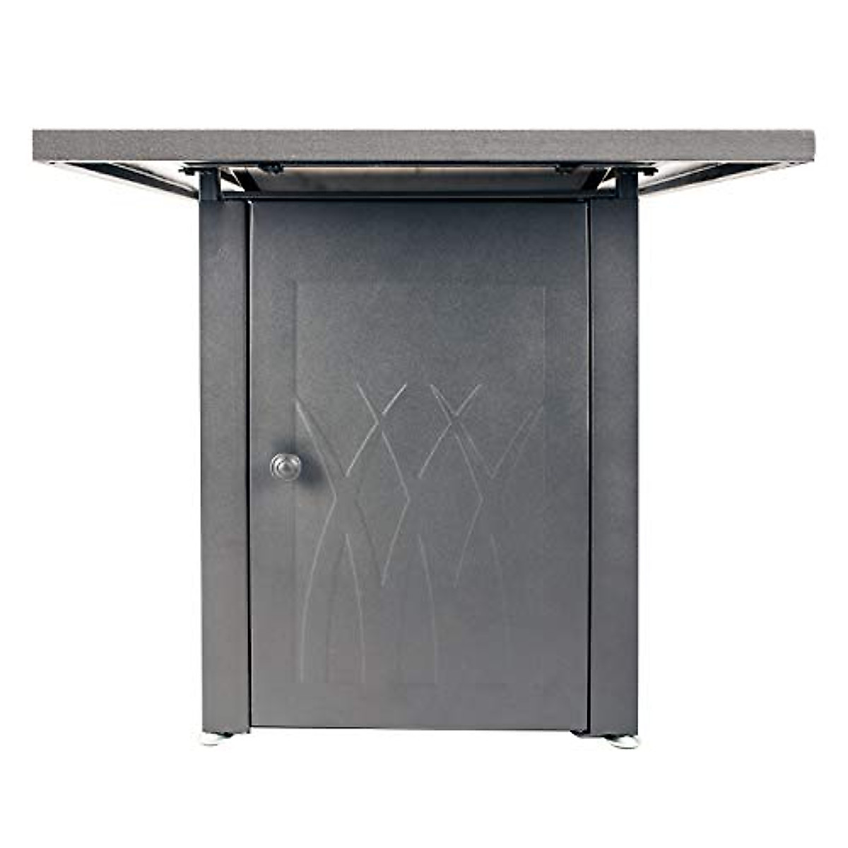 GHP Group OFG824T Atlantis Table Gas fire Pit, Matte Black/Tile Top
