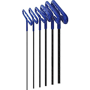 EKLIND 8pc Inch,Cush Grip Hex T-Key Set,9 inch arm