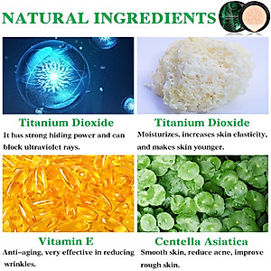 Mushroom Head Air Cushion CC Cream BB Cream Cushion Foundation Moisturizing Full Coverage Foundation Concealer Lasting Foundation Makeup Tone Makeup Base Primer（Natural）