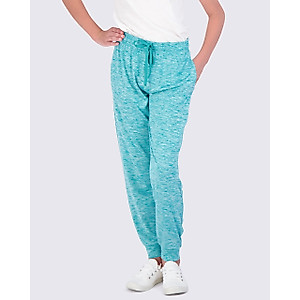 Real Essentials Girl's Dry Fit Joggers Sweatpants | Soft Athletic Pants for Teens & Kids | Casual Running & Sports | Joggers with Pockets & Drawstring - Set 5, Small (Pack of 3)