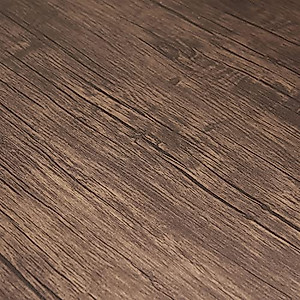 VECELO Corner Computer Desk 41 x 30 inches with Smooth Keyboard & Storage Shelves for Home Office Workstation, Rustic Natural Brown