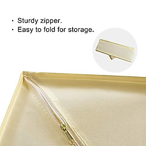 Libeder 2 Pack Socks Underwear Drawer Organizer Divider, 16 Cell Collapsible Cabinet Closet Organizer Storage Boxes for Clothes, Socks, Lingerie, Underwear, Ties, Beige