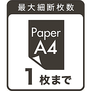 Nakabayashi Co.,Ltd 3 Ways Manual Shredder for Paper&Card&CD/DVD,One Piece of Letter Size/A4 Size,Capacity of 3.3L(Black)