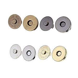 Magnetic Button Clasps Snaps Fastener Clasps for Sewing, Craft, Purses, Bags, Clothes, Leather 40 Sets(18mm-4 Colors)