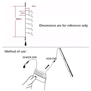 OriGlam Luminous Fishing Rigs with Real Fish Skin, Glow Beads & High Carbon Hooks for Fresh/Saltwater