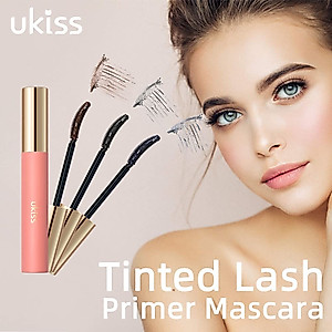 Volume Booster Lash Primer Mascara,Conditioning Mascara Waterproof Primer,Tinted Lash Primer,Black