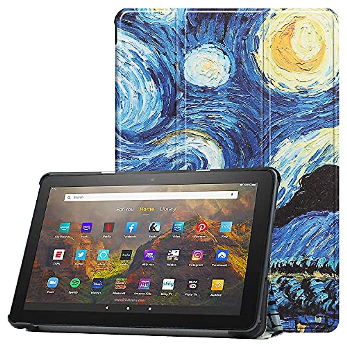 KuRoKo Case for All-New Amazon Fire HD 10 and Fire HD 10 Plus Tablet (Only Compatible with 11th Generation 2021 Release) - Ultra Lightweight Slim Shell Stand Cover Auto Wake/Sleep