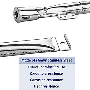 BBQ-Element Stainless Steel Grill Burner Tubes Replacement for Nexgrill 720-0830H, 720-0783E, 720-0864, Gas Grill Pipe Burners for Kenmore, Kitchen Aid, Nexgrill 720-0830A Gas Grill.(4 Pack)