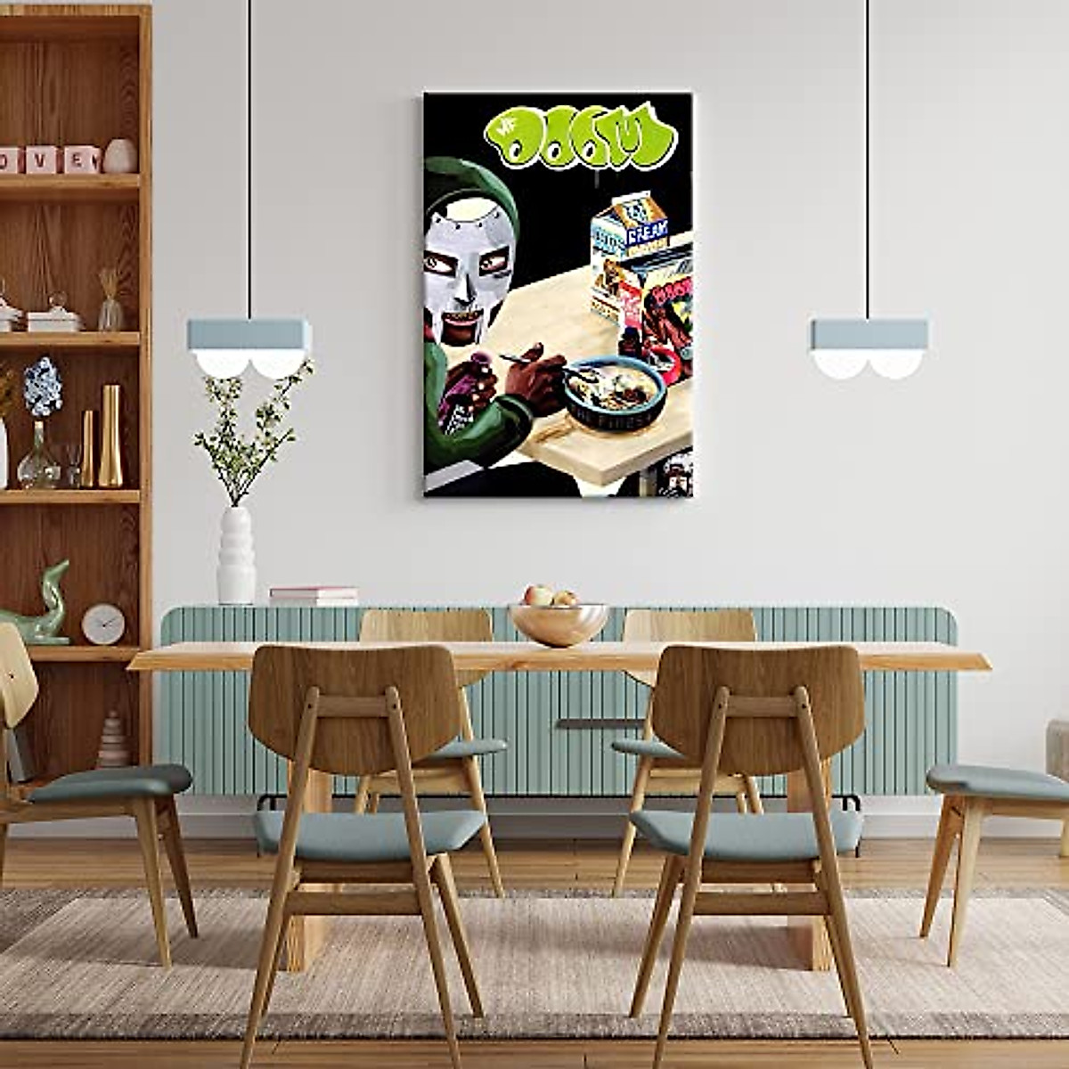 LIBOK MF DOOM Mm..Food Rapper Music Poster Printing Modern Home Poster Wall Art Mural Art Poster Decoration Unframed 12x18in, 12x18in-unframed