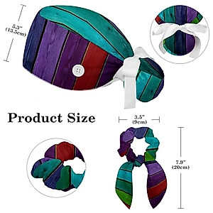 CWAGFEQZ Surgical Nurse Cap,Beanie Hats for Women with Sweatband Headgear,Old Wood Color