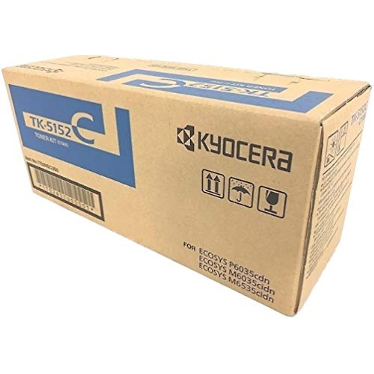 Kyocera 1T02NSCUS0 Model TK-5152C Cyan Toner Kit For use with Kyocera ECOSYS M3040idn, ECOSYS M3540idn and FS-2100DN Color Network Printers; Up to 10000 Pages Yield at 5% Average Coverage