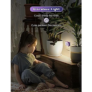 LOHAS Butterfly Night Light for Kids [2-Pack], Girls LED Wall Decor, Plug into Wall Lights, Dusk-to-Dawn Sensor, Cute Nursery Plug in Nightlight, for Kids Room, Bathroom, Bedroom Décor, Children Gift