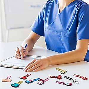 24 Pcs Cute Cartoon Bookmarks Bulk Paper Clips Nurse Gift Cartoon Bookmarks Colorful Paperclip Bookmark Memo Clip for Nursing School Student Essentials Pagination Organize Office Stationery