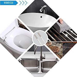 Pumice Stone for Cleaning,1 Extra Long Handle Pumice Stone Toilet Bowl Cleaner & 2 Pieces Pumice Stones, for Bath/Pool/Kitchen/Household Cleaning,3 Pack